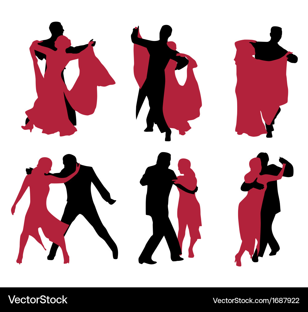 Couple ballroom dancing Royalty Free Vector Image