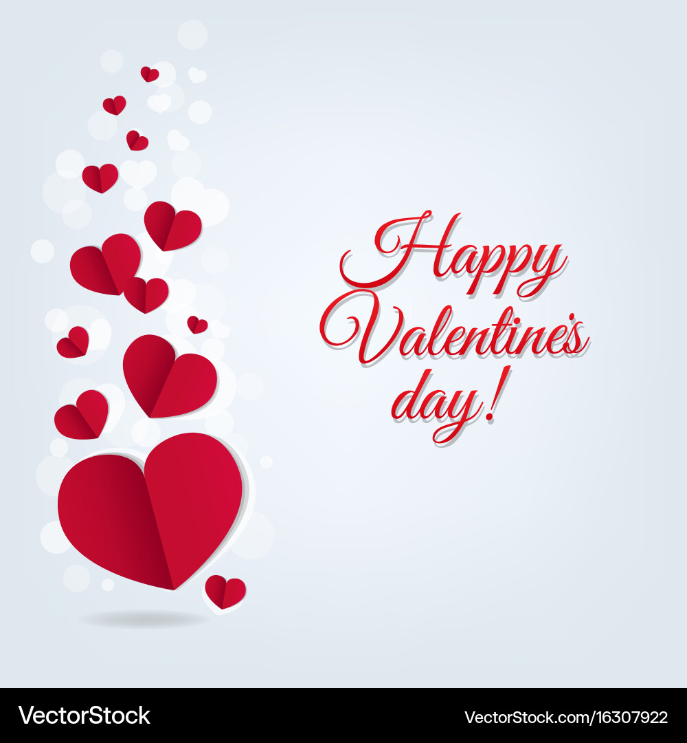 Hearts postcard valentines day Royalty Free Vector Image