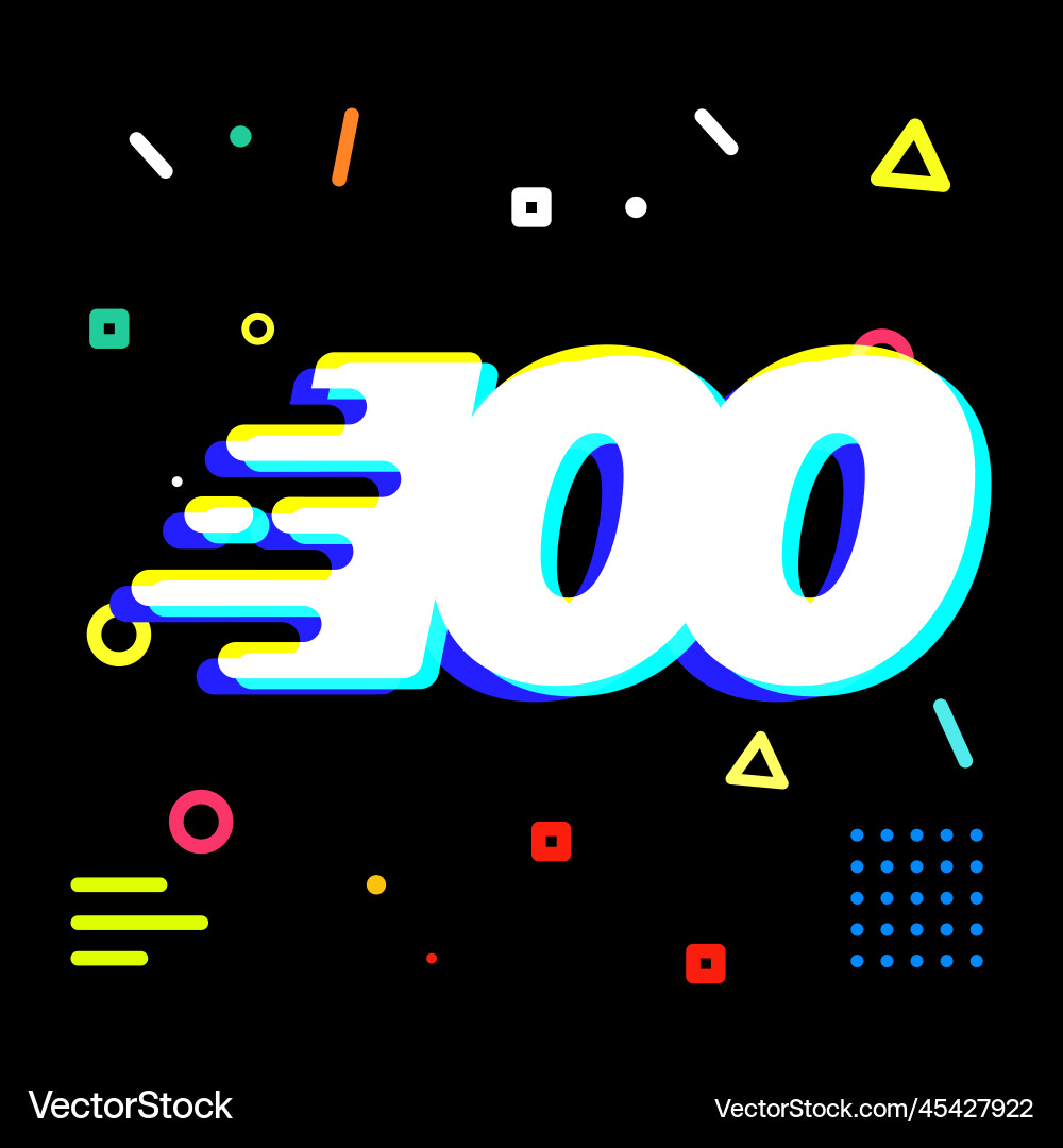 Number 100 abstract speed icon Royalty Free Vector Image