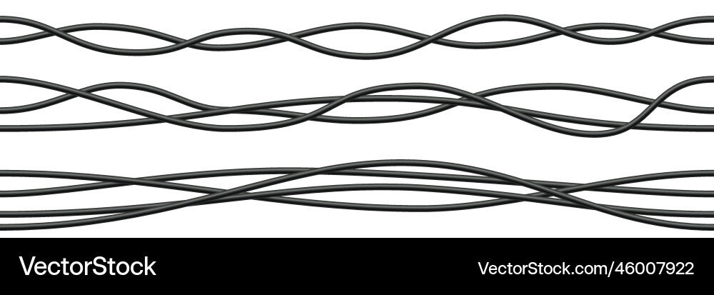 Realistic electrical wires cable power energy Vector Image