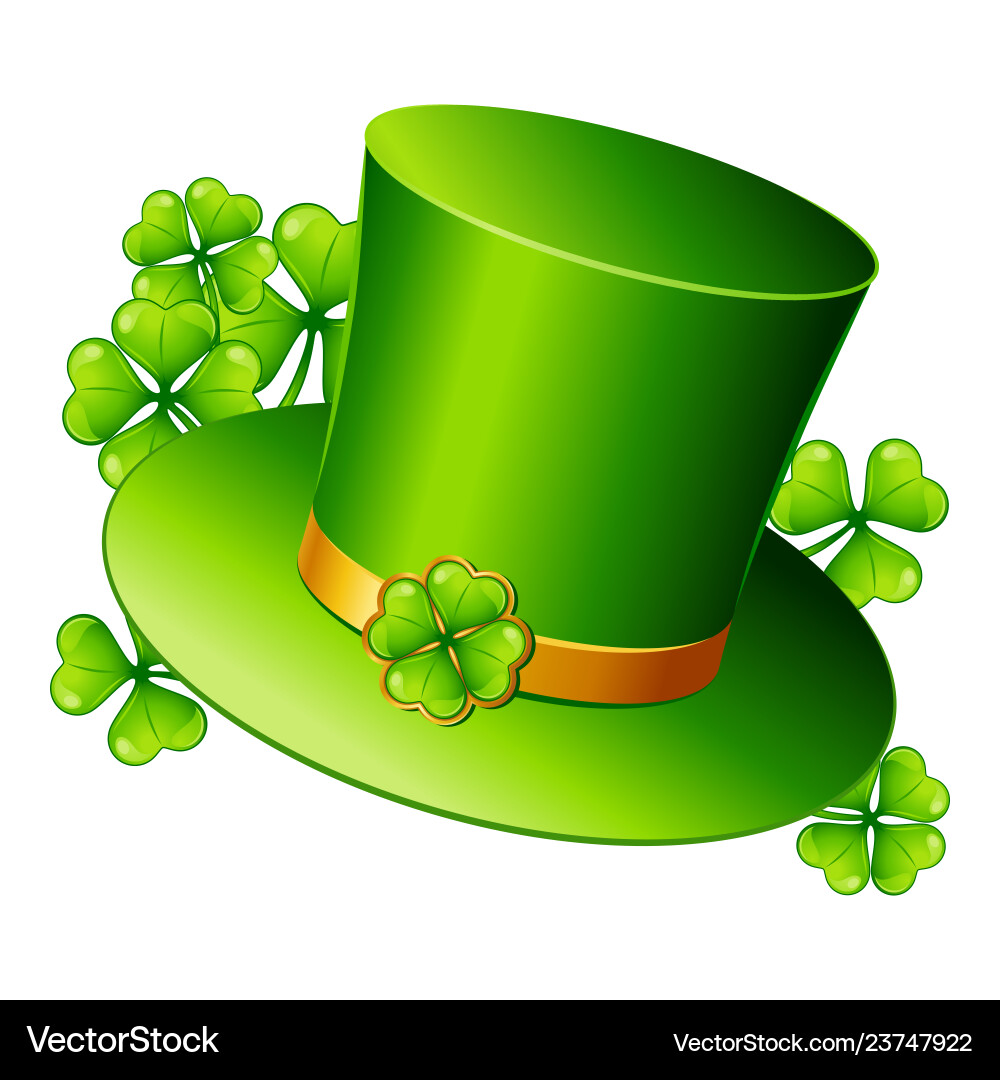 Saint patricks day leprechaun hat Royalty Free Vector Image