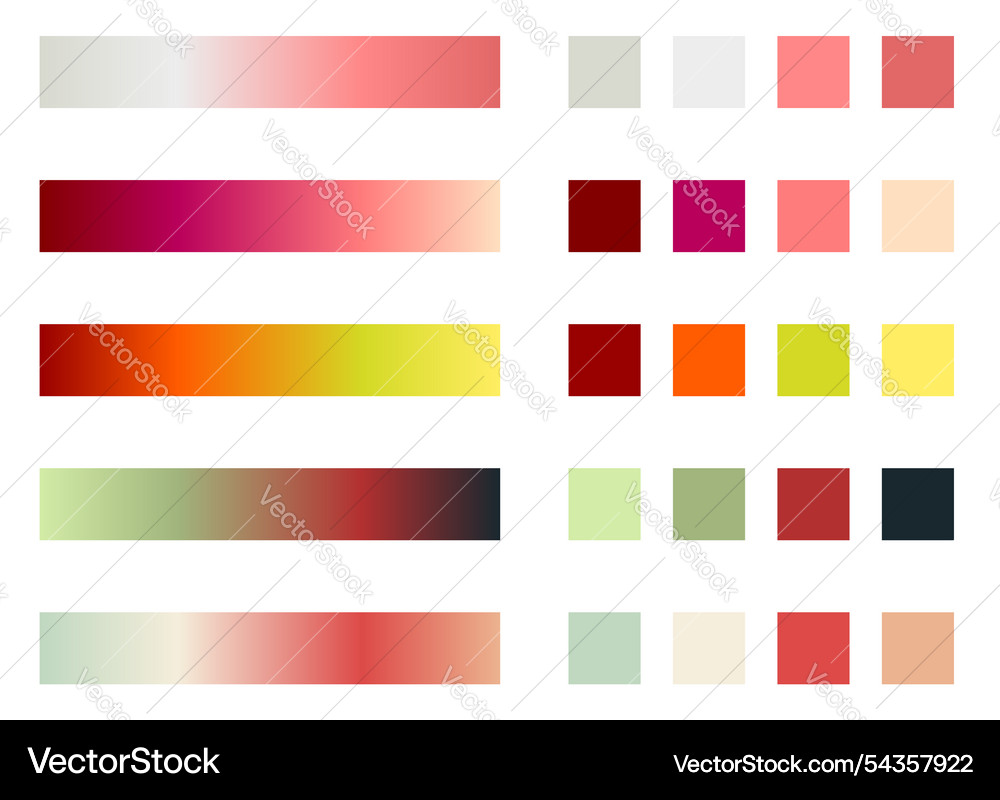Trend color palette guide template fit Royalty Free Vector