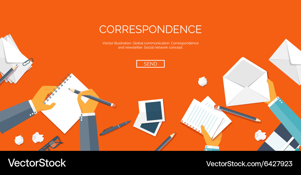 Flat header international Royalty Free Vector Image