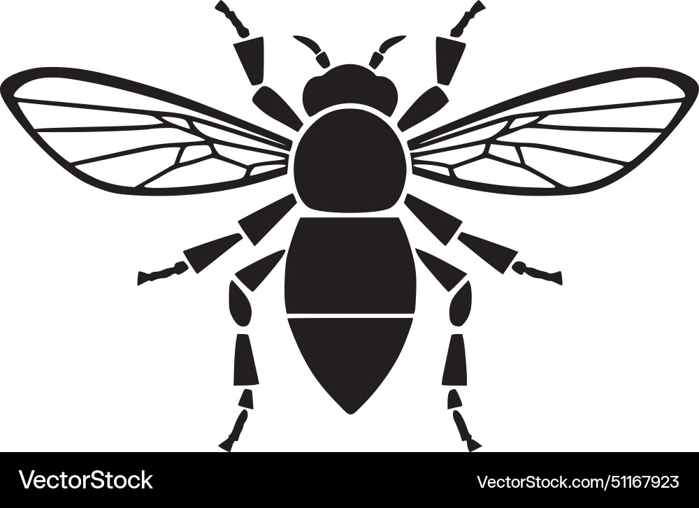 Fly - minimalist and flat logo Royalty Free Vector Image