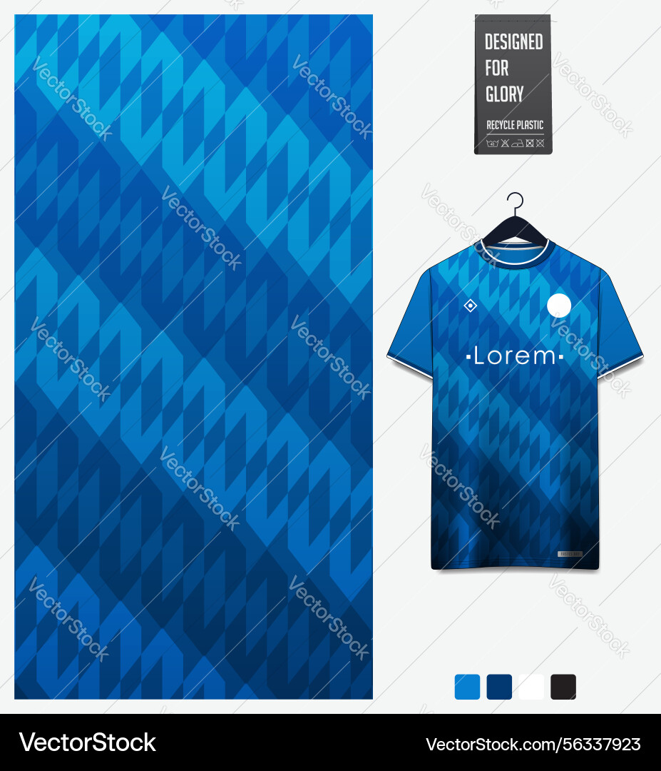 Geometric pattern for soccer jersey football kit Vector Image