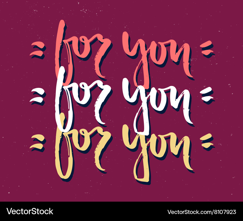 Hand drawn lettering poster Royalty Free Vector Image