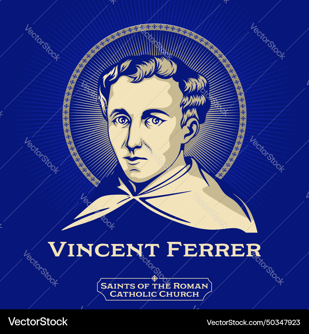 Vincent Ferrer - Catholic Saint Royalty Free Vector Image