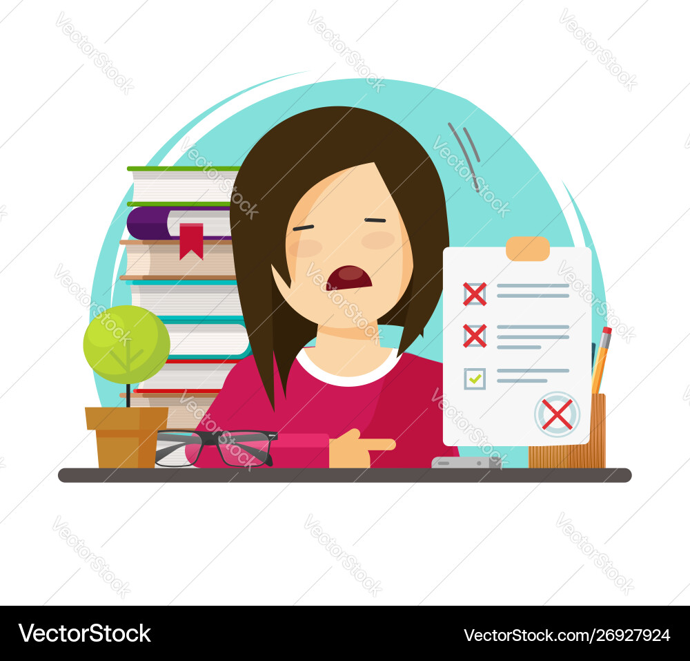Failed exam or bad test results Royalty Free Vector Image