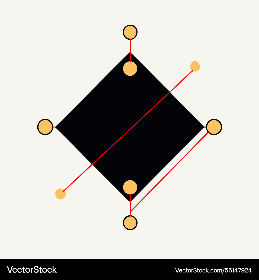 Geometric diamond pattern with dots Royalty Free Vector