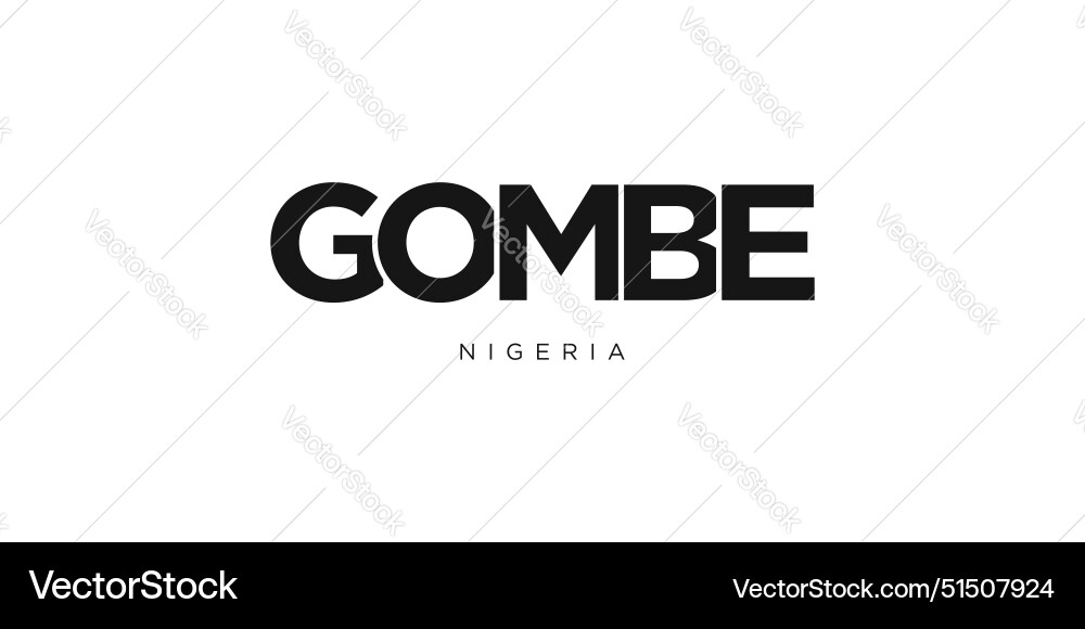 Gombe in the nigeria emblem design features Vector Image