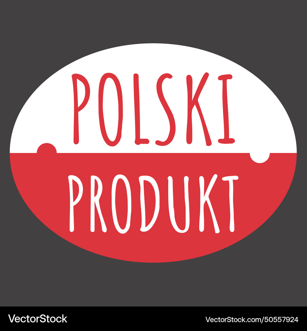Made in poland sticker label logo Royalty Free Vector Image