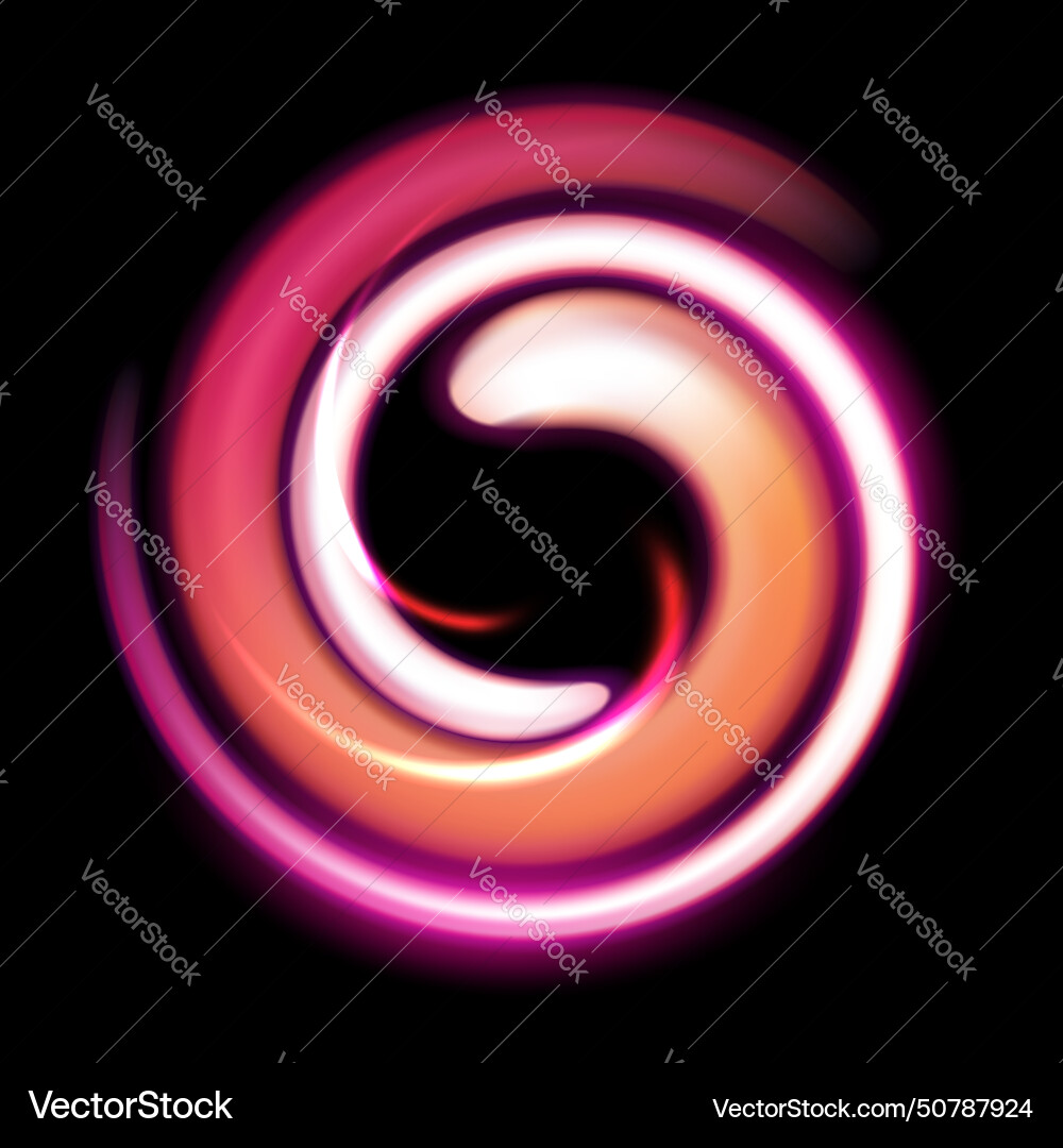 Rotating multicolor swirl lights isolated Vector Image