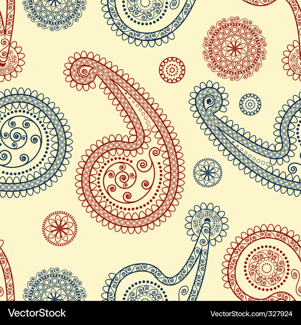 Seamless paisley Royalty Free Vector Image - VectorStock