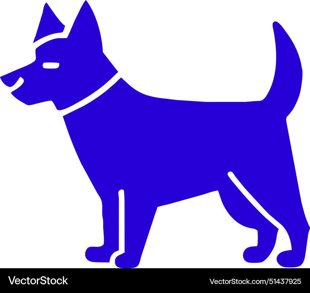 Alsatian dog purple icon Royalty Free Vector Image