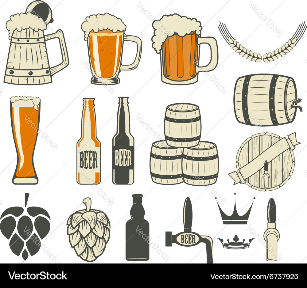 Beer label generator Royalty Free Vector Image