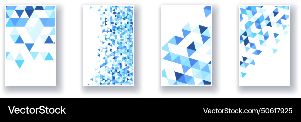 Blue geometric triangle flow Royalty Free Vector Image