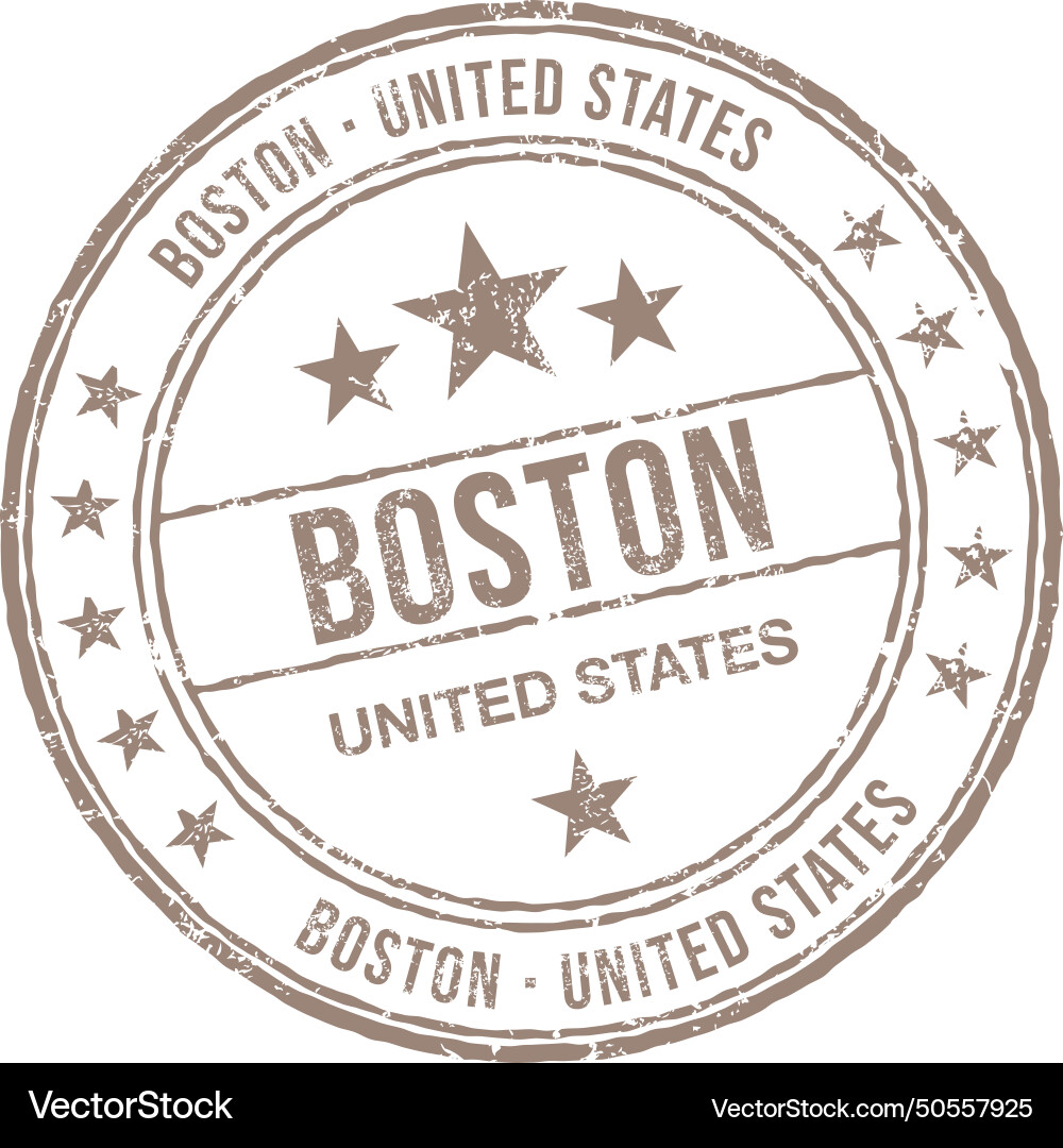 Boston united states stamp Royalty Free Vector Image