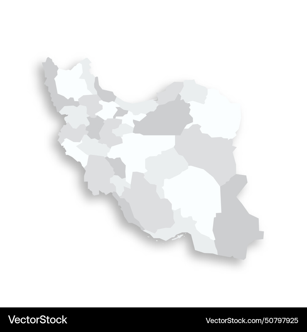 Iran political map of administrative divisions Vector Image