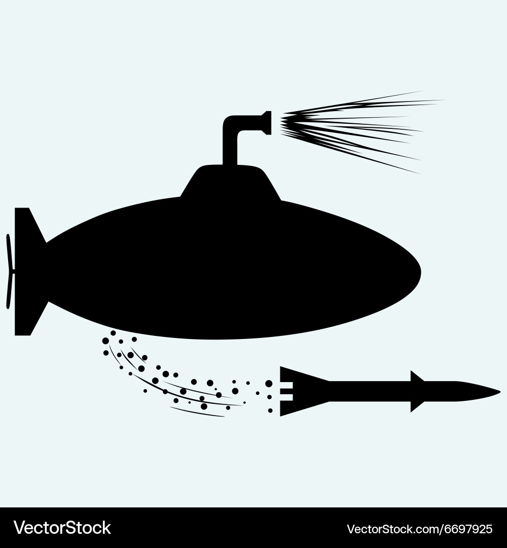 Military submarine Royalty Free Vector Image - VectorStock