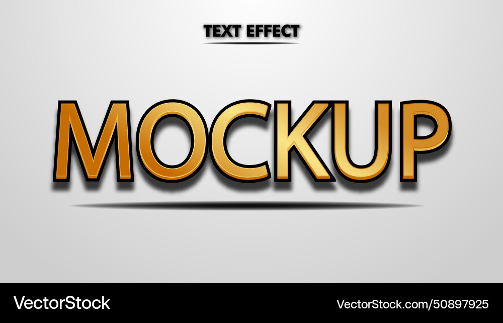 Modern poster design template 3d text effect mocku
