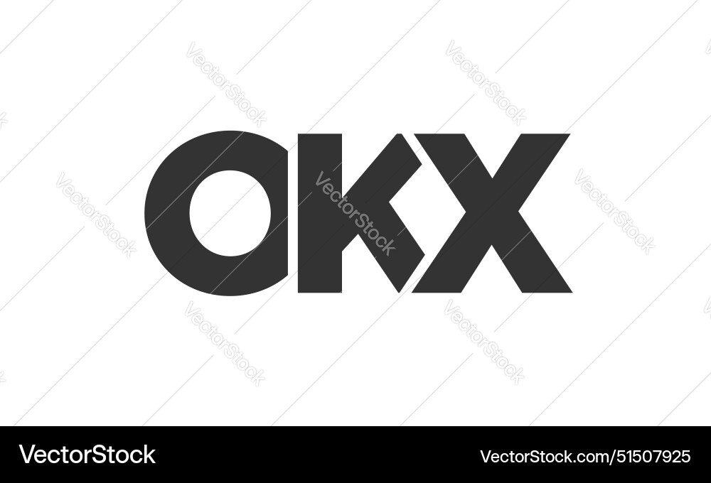 Okx logo design template with strong and modern Vector Image
