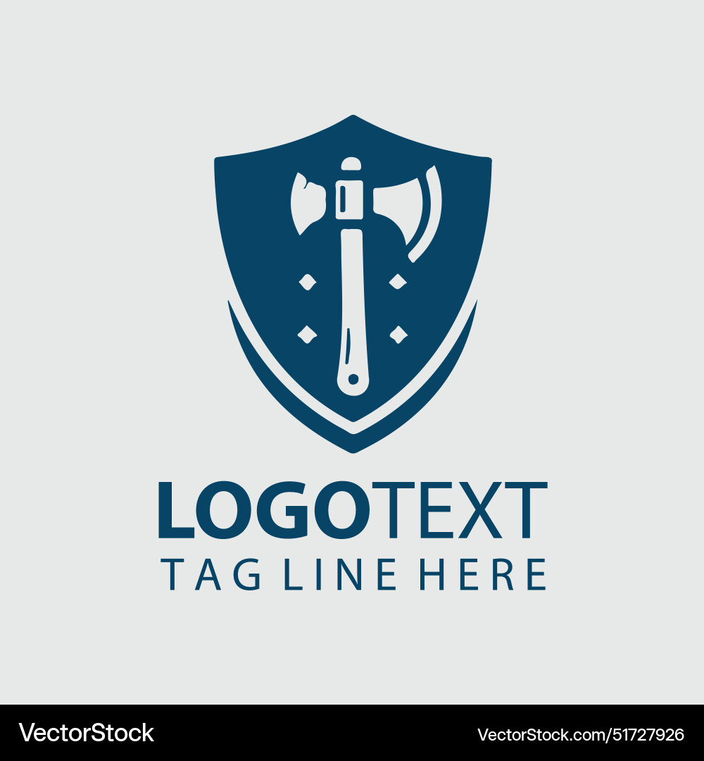 Axe shield logo Royalty Free Vector Image - VectorStock