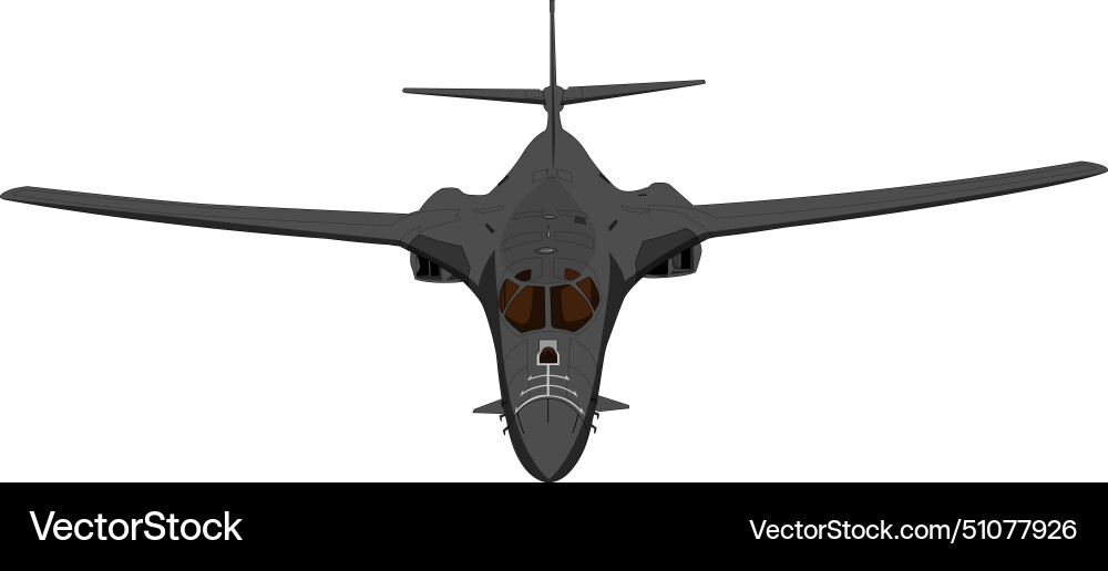B-1 supersonic bomber drawing Royalty Free Vector Image