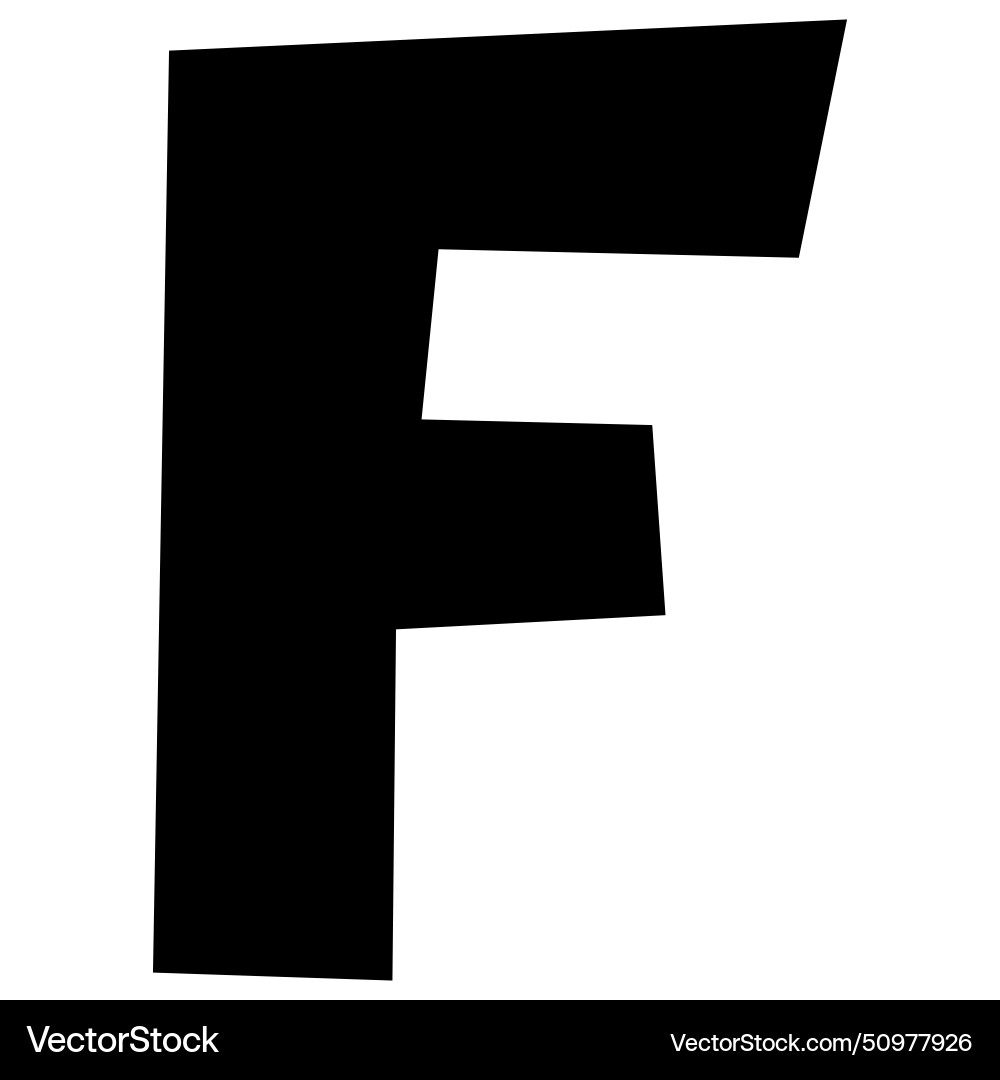 English alphabet f 1 Royalty Free Vector Image
