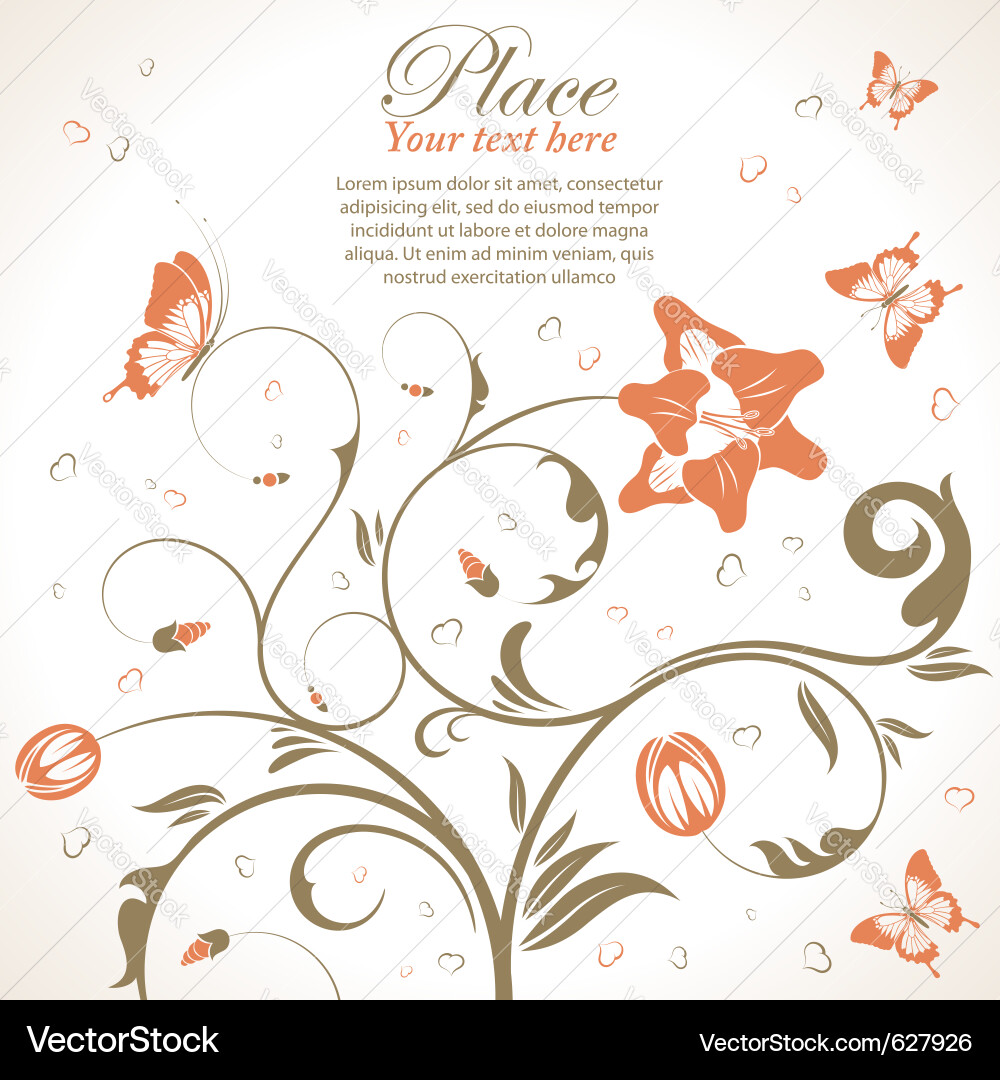 Flower theme Royalty Free Vector Image - VectorStock