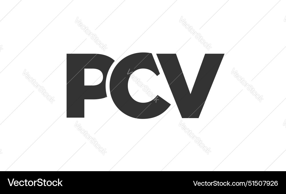 Pcv logo design template with strong and modern Vector Image