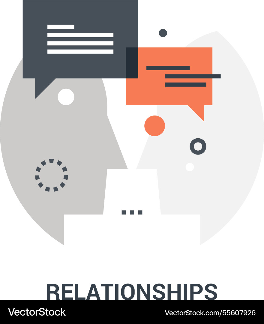 Relationships icon concept Royalty Free Vector Image