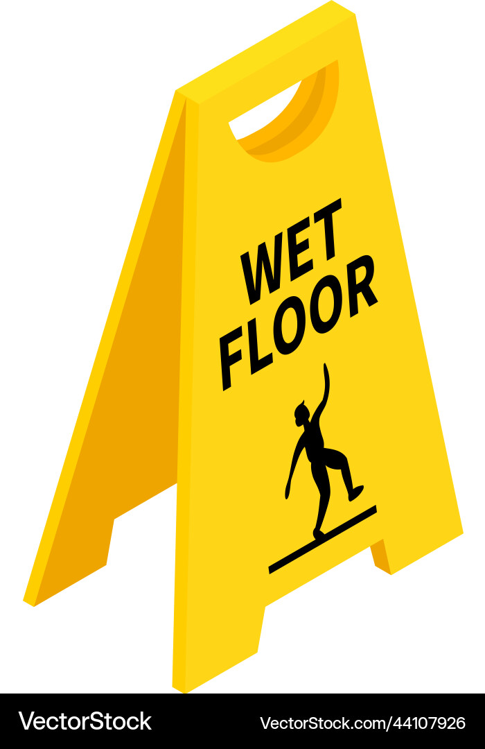 Wet floor sign Royalty Free Vector Image - VectorStock
