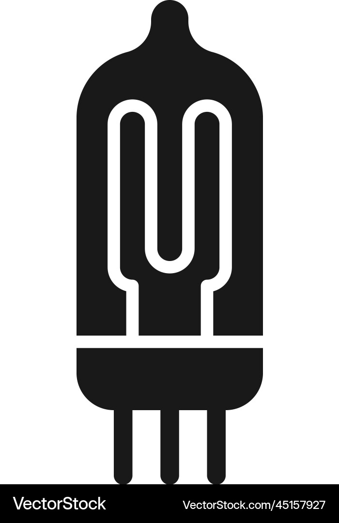 Halogen Licht Icon Kapsel Lampe schwarz Symbol Vektorbild