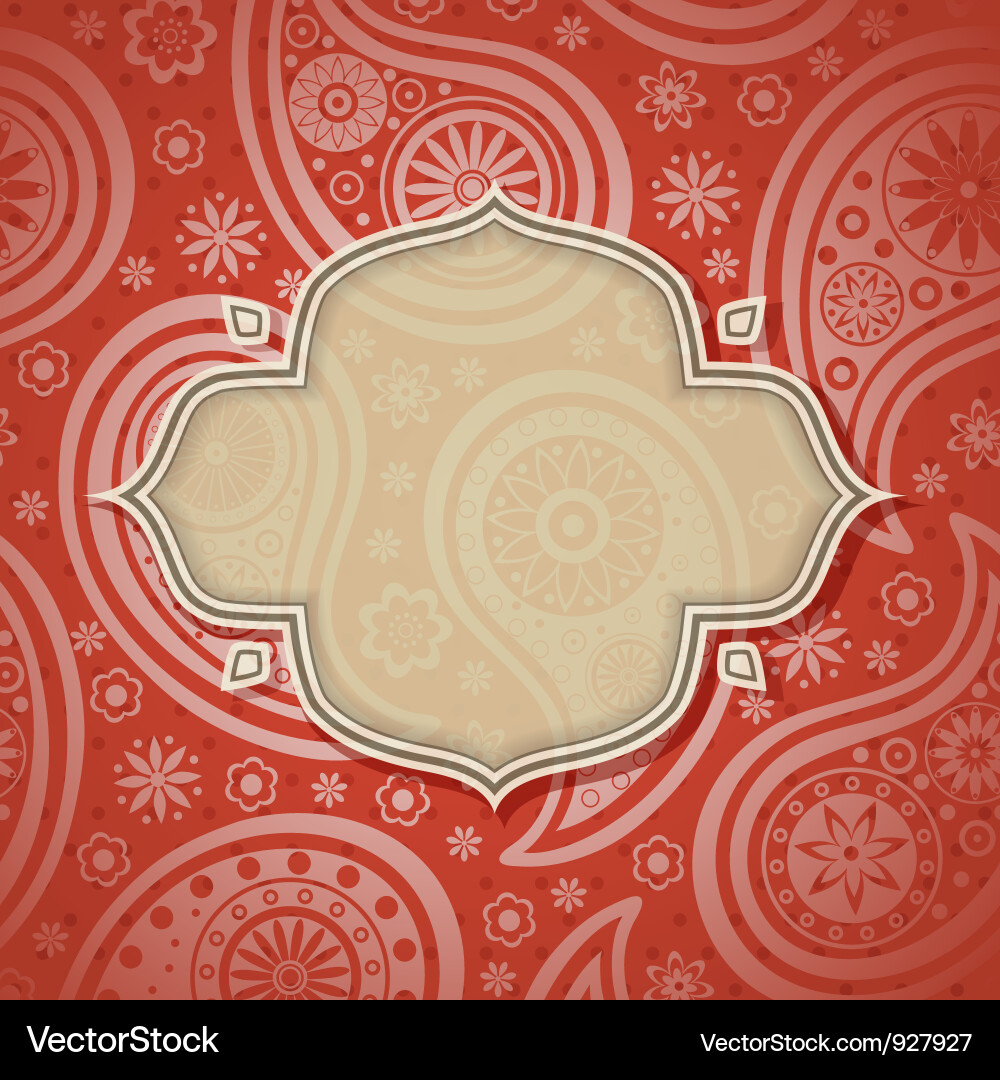 Indian frame Royalty Free Vector Image - VectorStock