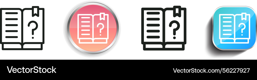 Manual icon thin linear regular and button style Vector Image