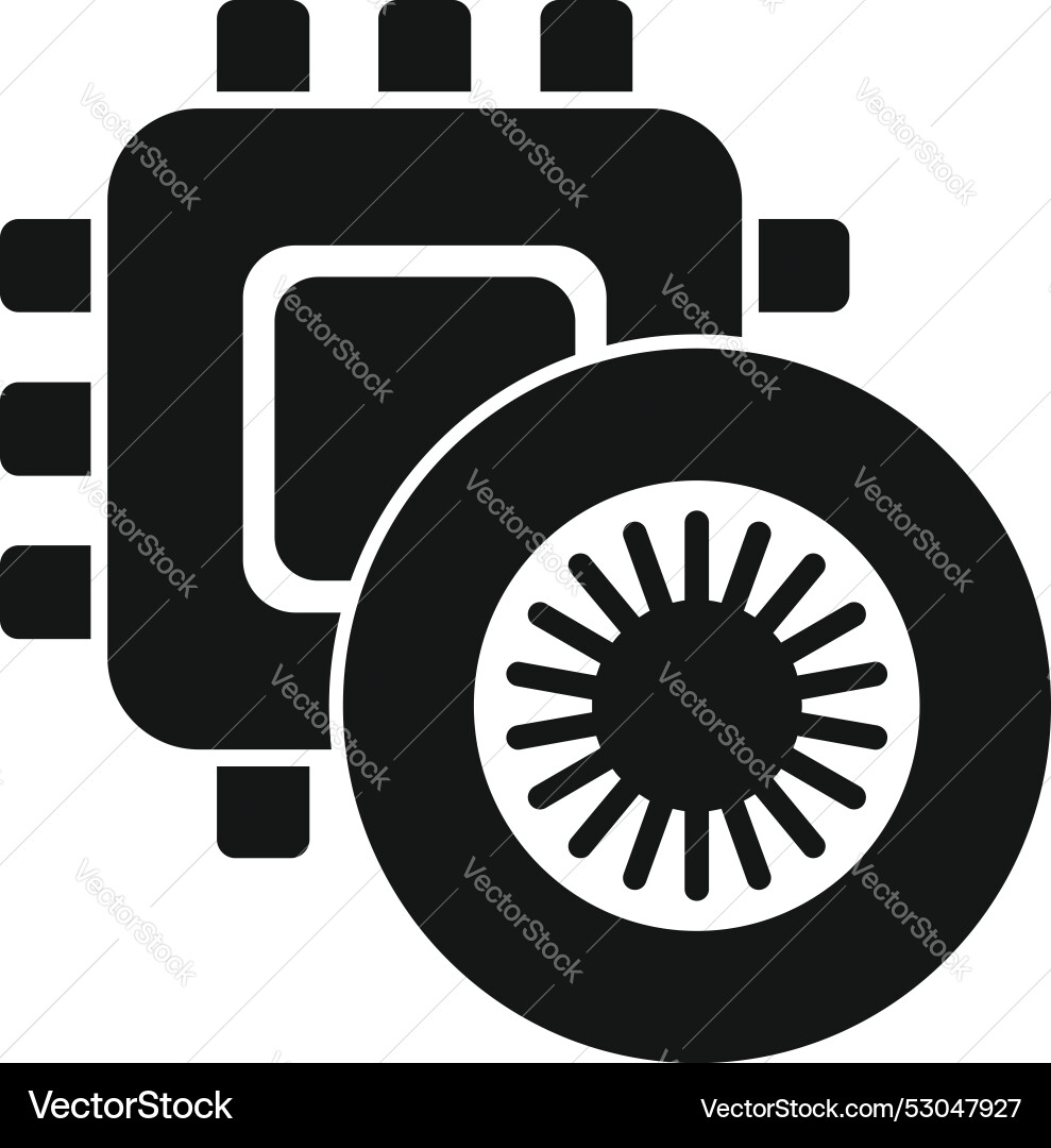 Modern car processor optimizing vehicle Royalty Free Vector