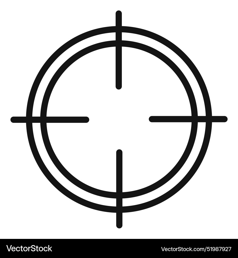 Precision target icon ideal for shooting games Vector Image