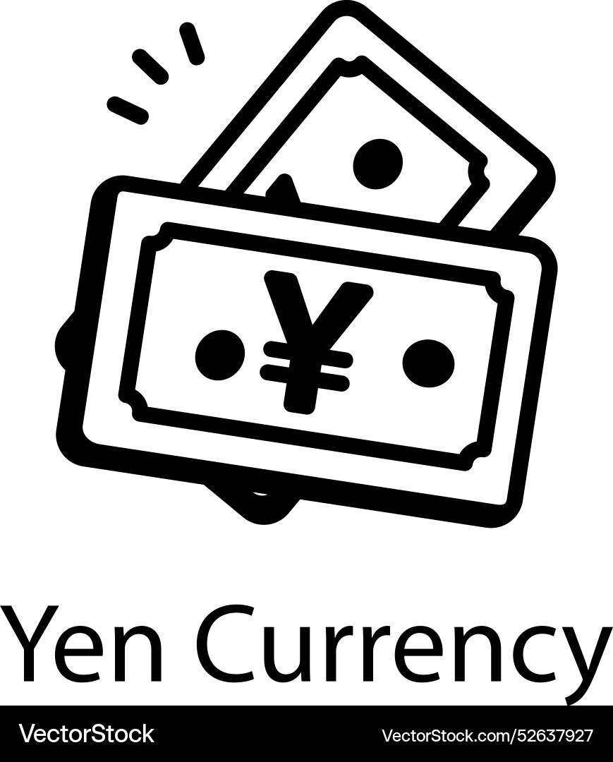 Yen currency Royalty Free Vector Image - VectorStock