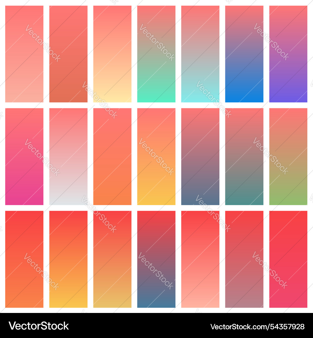 Color trend of gradient pallet an example Vector Image