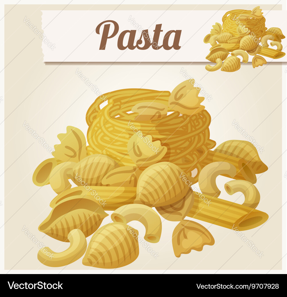 Pasta detailed icon Royalty Free Vector Image - VectorStock