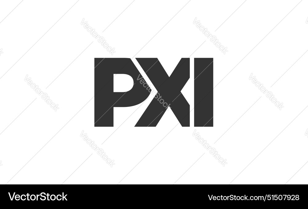 Pxi logo design template with strong and modern Vector Image