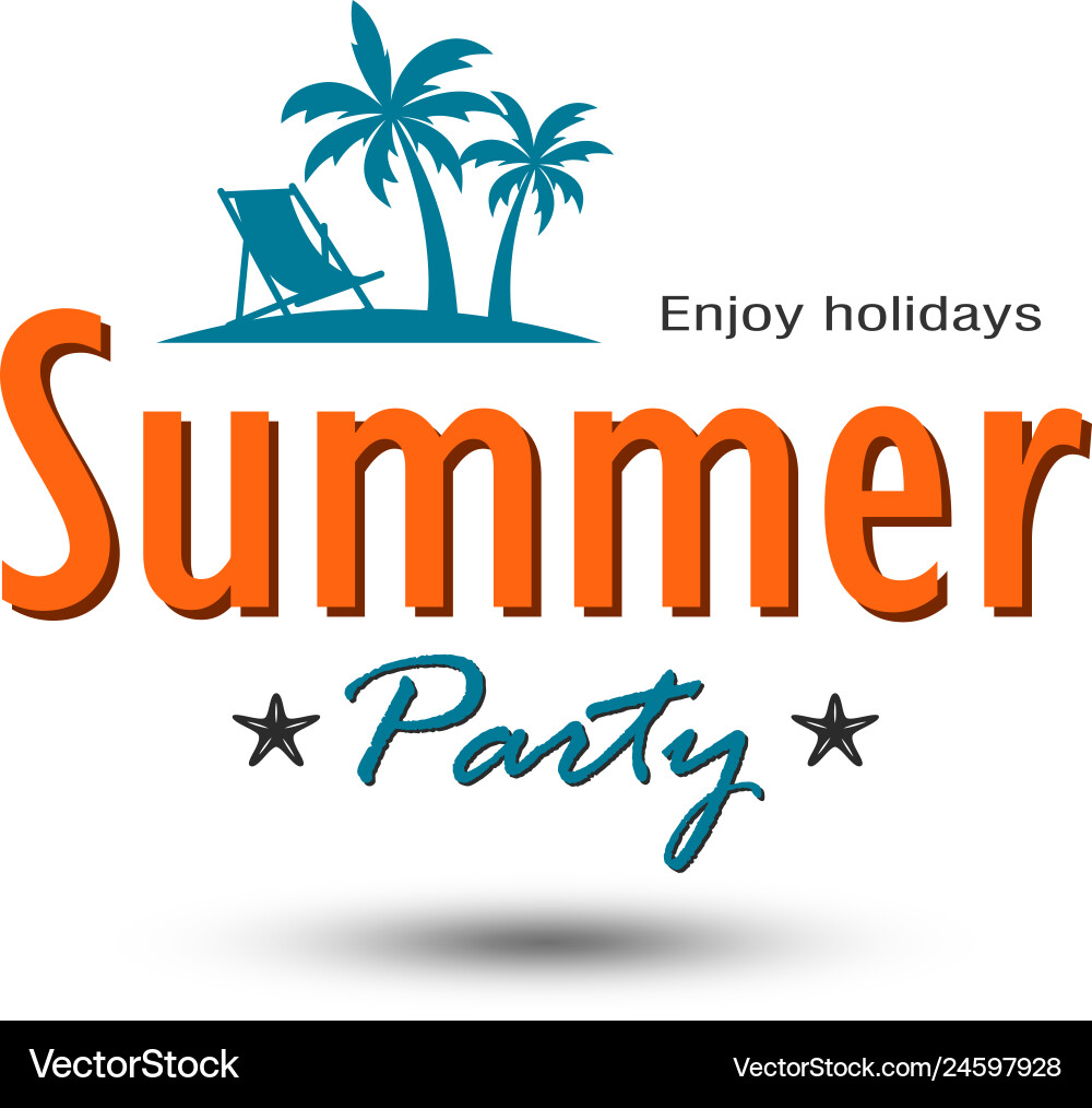 Summer emblem Royalty Free Vector Image - VectorStock