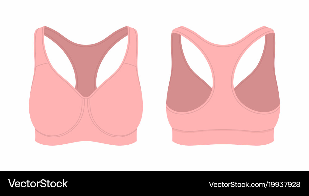 Womens pink sport bra Royalty Free Vector Image