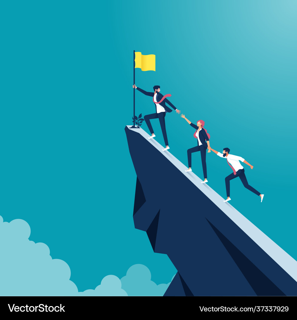 Business concept teamwork and leadership Vector Image