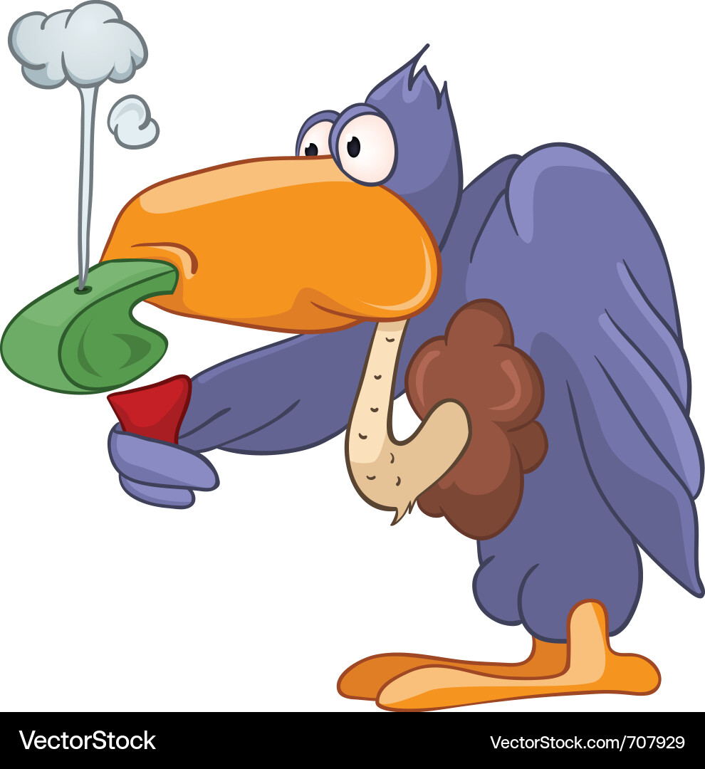 Cartoon character griffon vulture Royalty Free Vector Image