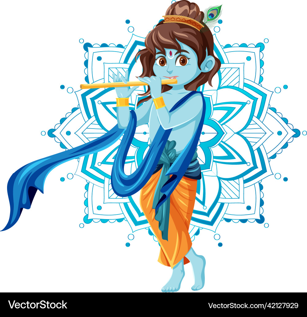 Cartoon shiva on white background Royalty Free Vector Image