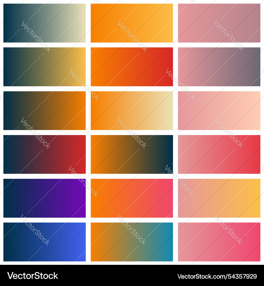 Color trend of gradient pallet an example Vector Image