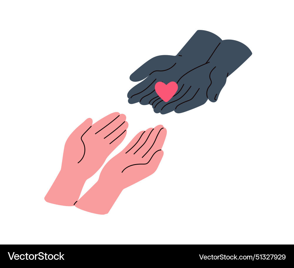 Hand reaching out to share love give help Vector Image