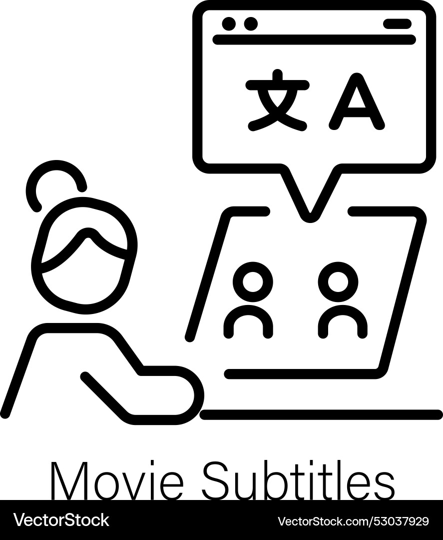 Movie subtitles Royalty Free Vector Image - VectorStock