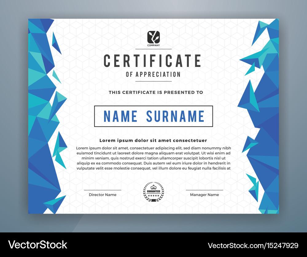 Multipurpose modern professional certificate Vector Image